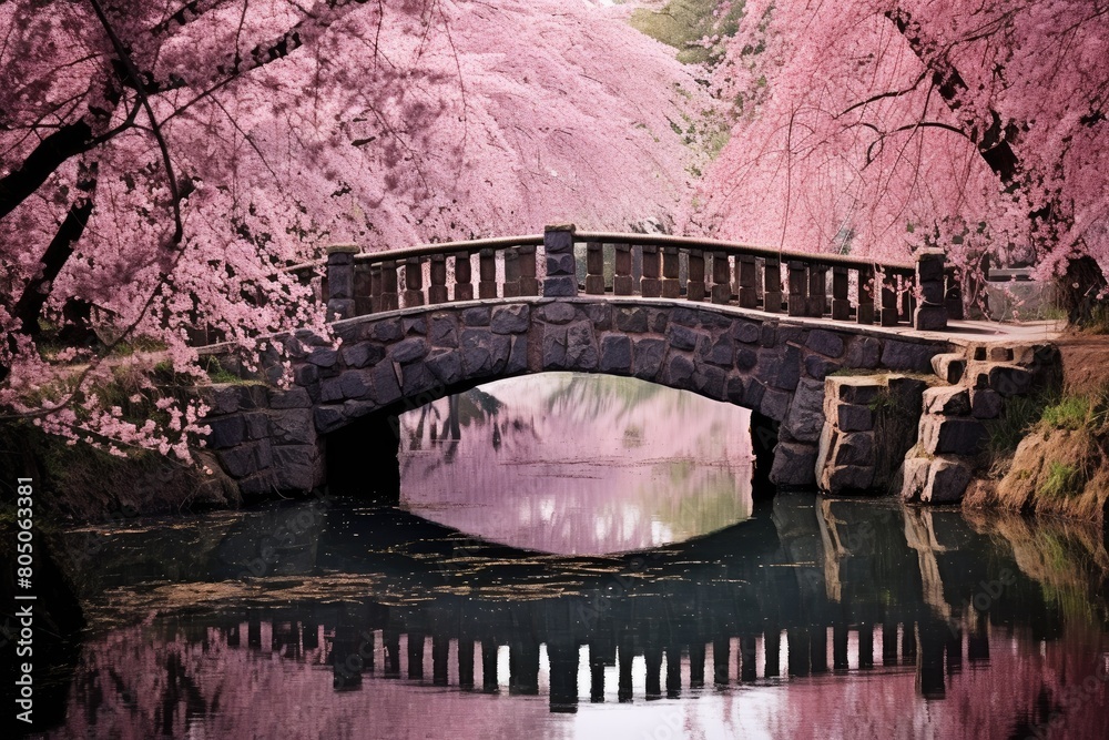 Stone Bridge to Island: A stone bridge leading to a small island ...