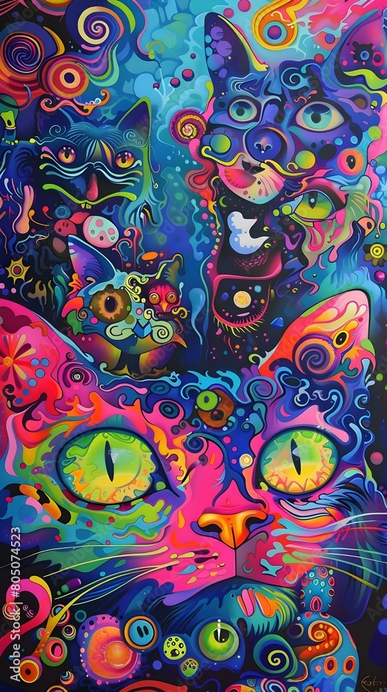 Whimsical Menagerie of Surreal Mischievous Creatures in a Dynamic ...