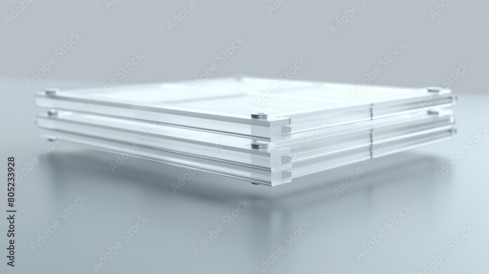 Creat an image with 4 pieces of white transparent PCBA frames. Stock ...