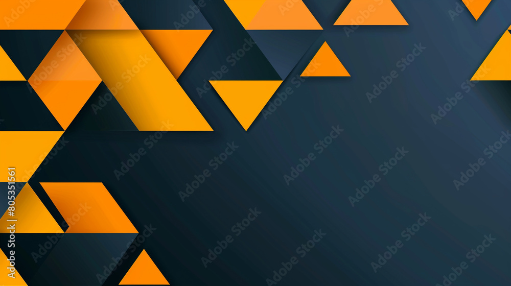 Dark background, orange and yellow color blocks, simple geometric ...