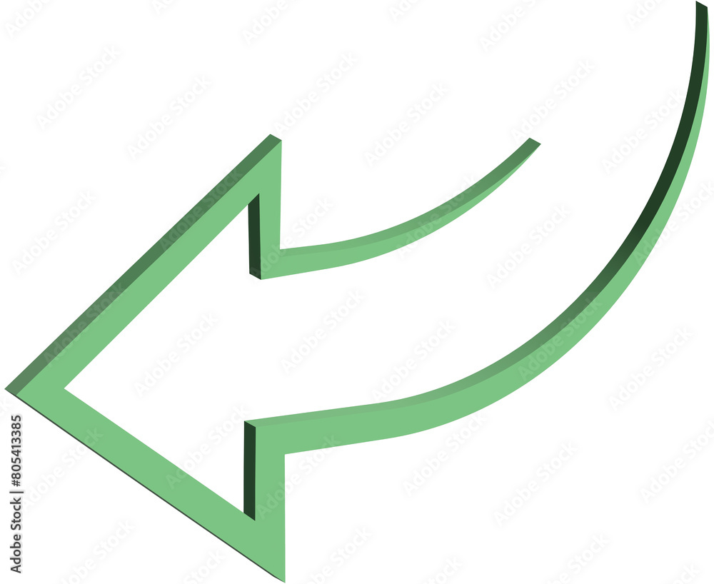 3d arrows with PNG format, repeat arrow icon, roundabout symbol, curve ...