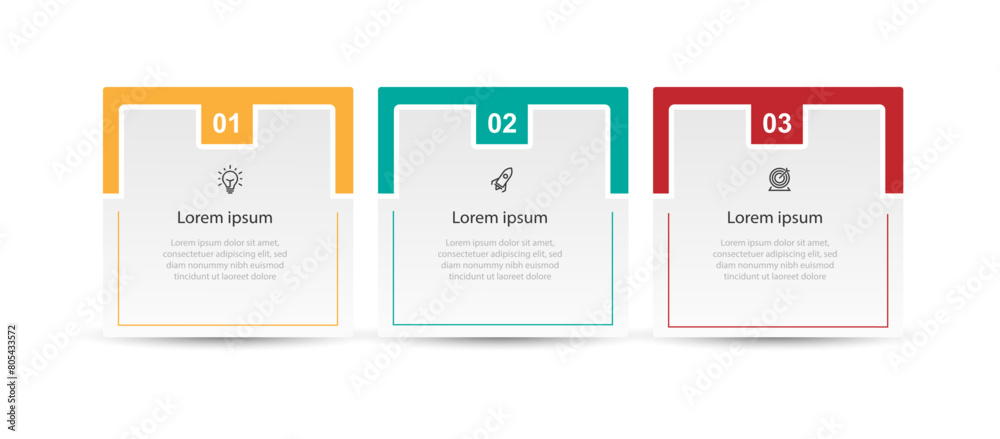 Design template infographic vector element with 3 step process suitable ...