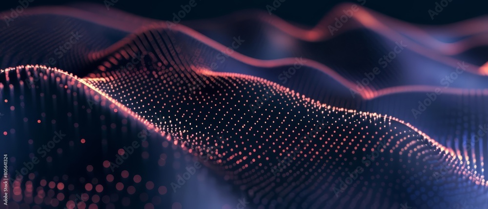 Diagonal lines create a halftone effect that melds into a flowing ...