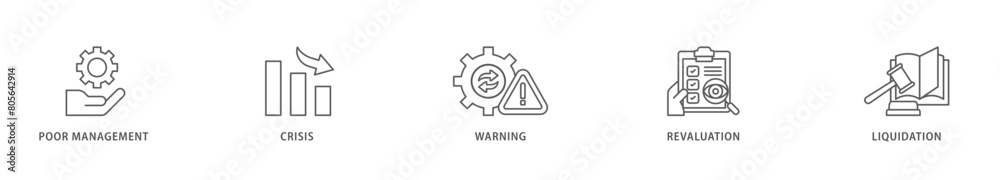 Business failure icon packs for your design digital and printing of ...