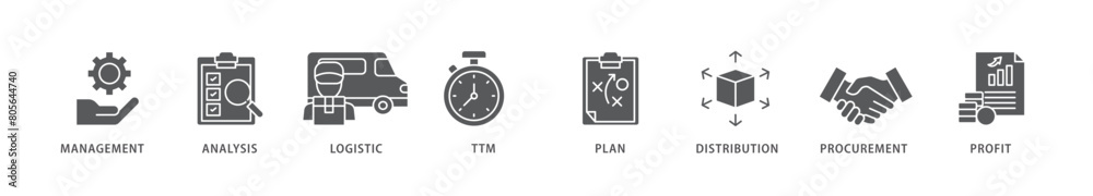 SCM icon packs for your design digital and printing of management ...
