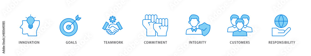 Core values icon packs for your design digital and printing of ...