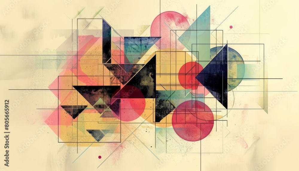 An interactive diagram where overlapping geometric shapes visually ...