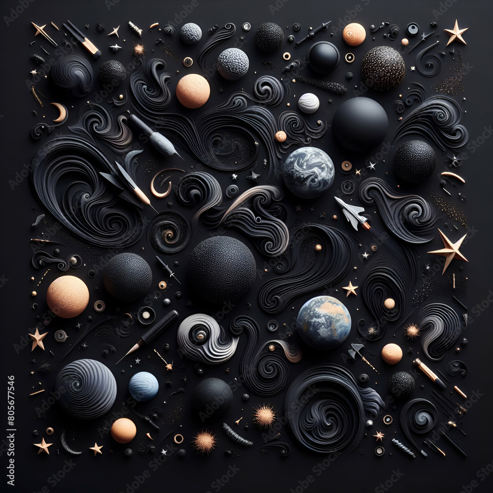 Black Color Background. Towards a Science Informed Doodle Tattoos ...