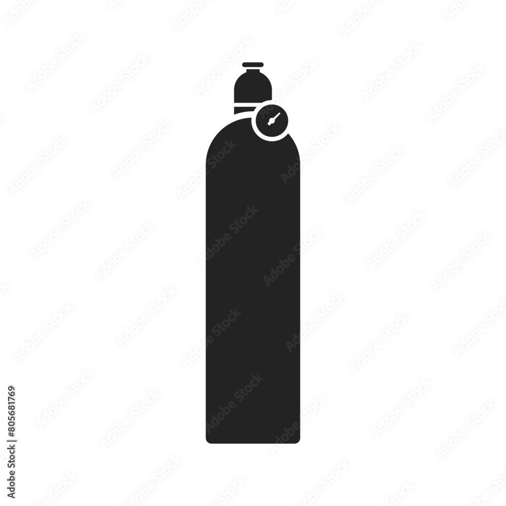 Isolated pictogram icon high pressure tank, .as bottle with cartoon ...