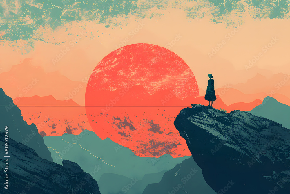 Inner Strength Abstract: Visualizing Mental Fortitude, Unwavering ...