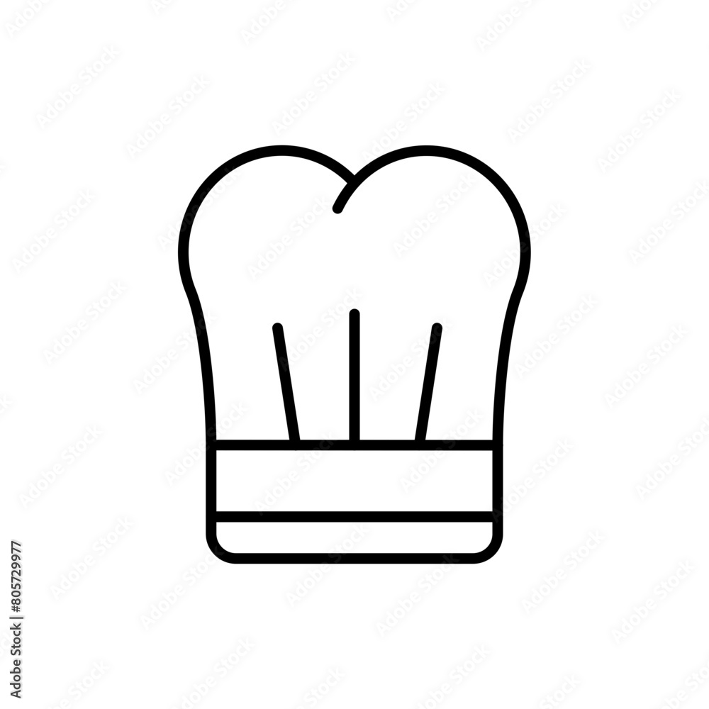 Chef hat outline icons, minimalist vector illustration ,simple ...