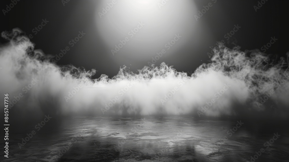 Smoke black ground fog cloud floor mist background steam dust dark ...