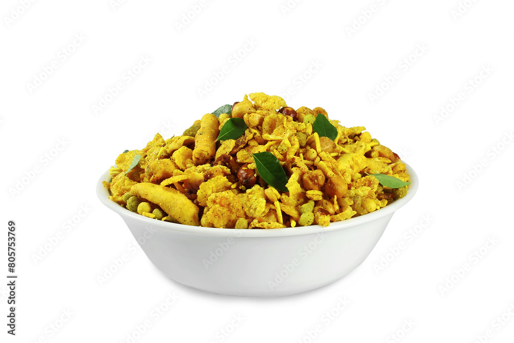 indian gujarati traditional tea time snack food chavanu mix farsan ...