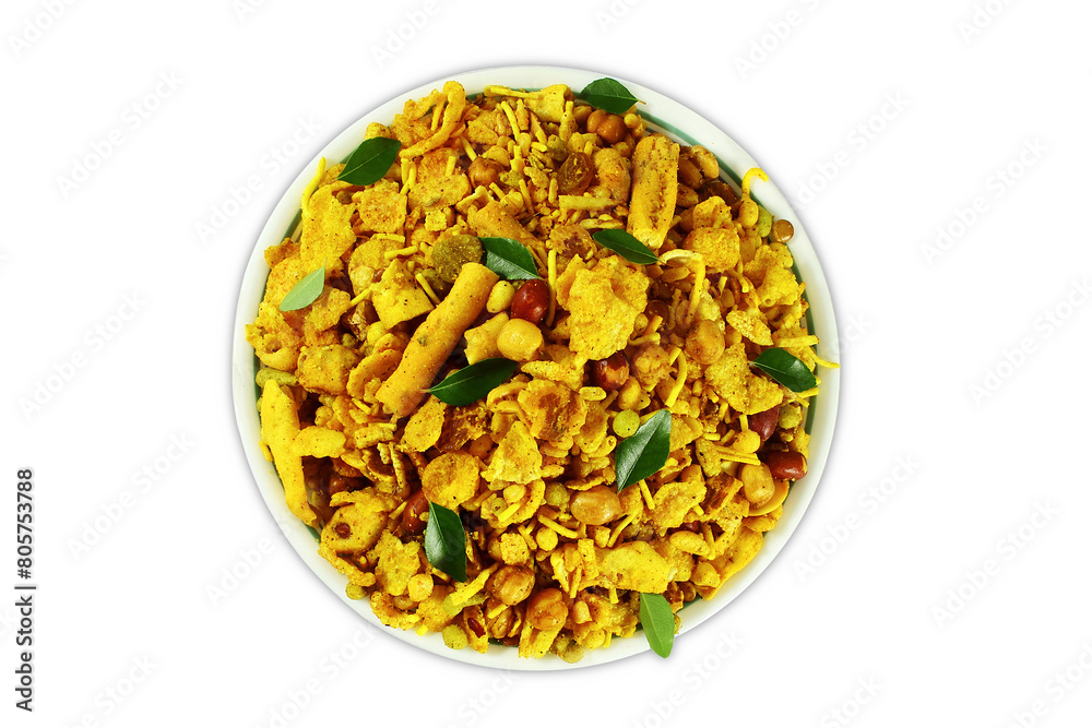 indian gujarati traditional tea time snack food chavanu mix farsan ...