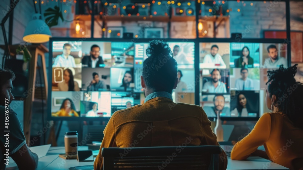 Dynamic visuals of virtual meetings: diverse teams brainstorming ...