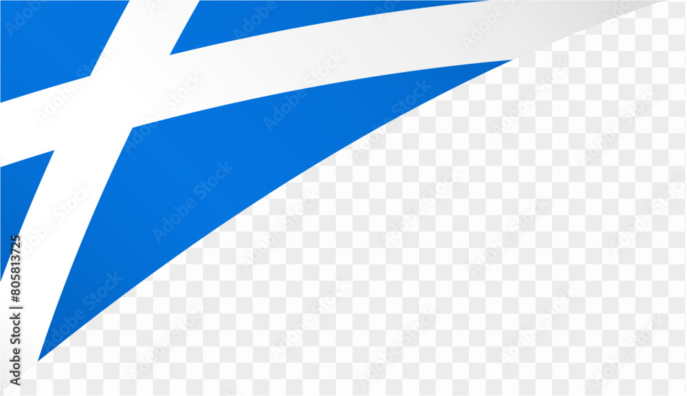 Scotland flag wave isolated on png or transparent background vector ...