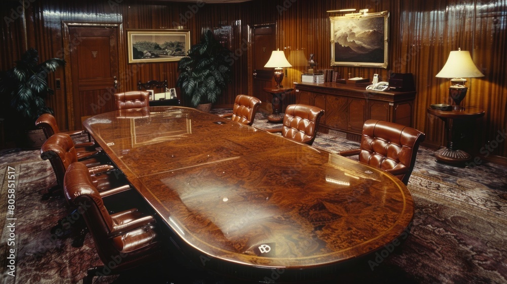 The 1980s boardroom: where polished mahogany tables mirrored the ...
