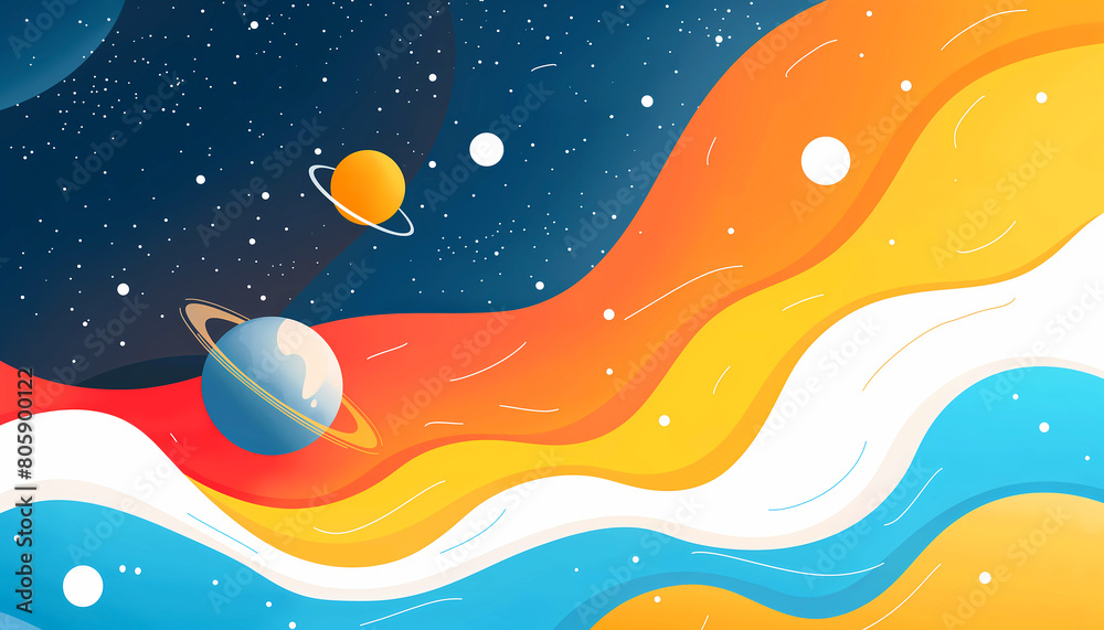 planets in the solar system, cosmic wallpaper art, background with ...