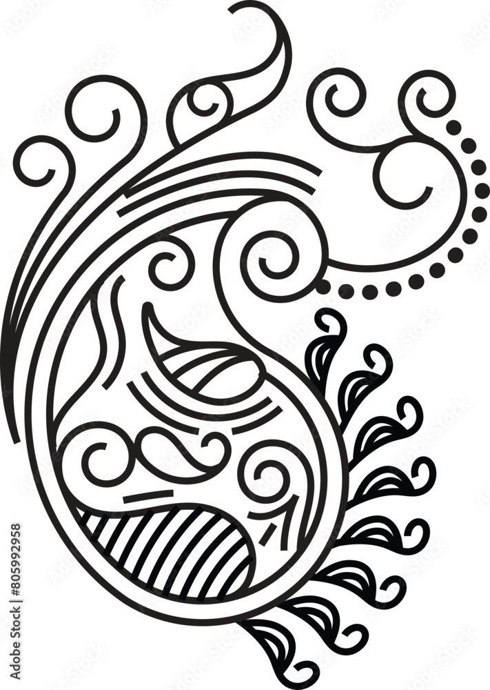 Indian Traditional and Cultural Rangoli, Alpona, Kolam, or Paisley ...