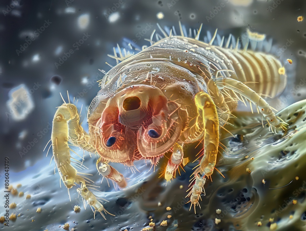 demodex blepharitis bacteria virus Stock Illustration | Adobe Stock