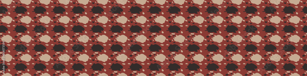 Tribal ethnic camouflage abstract border design in fall color trend ...