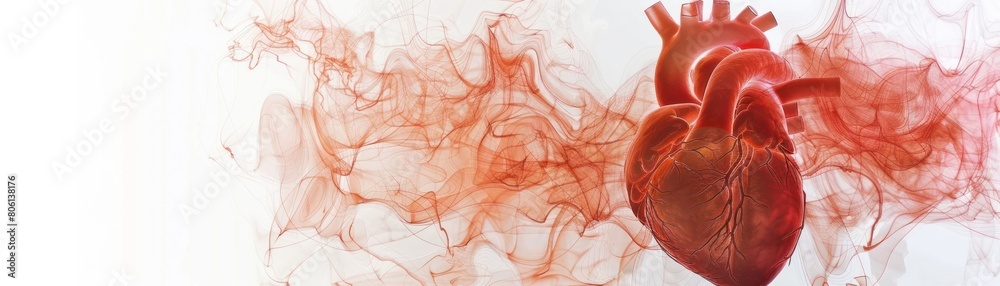 CT scan of a human heart showing chambers and major blood vessels ...