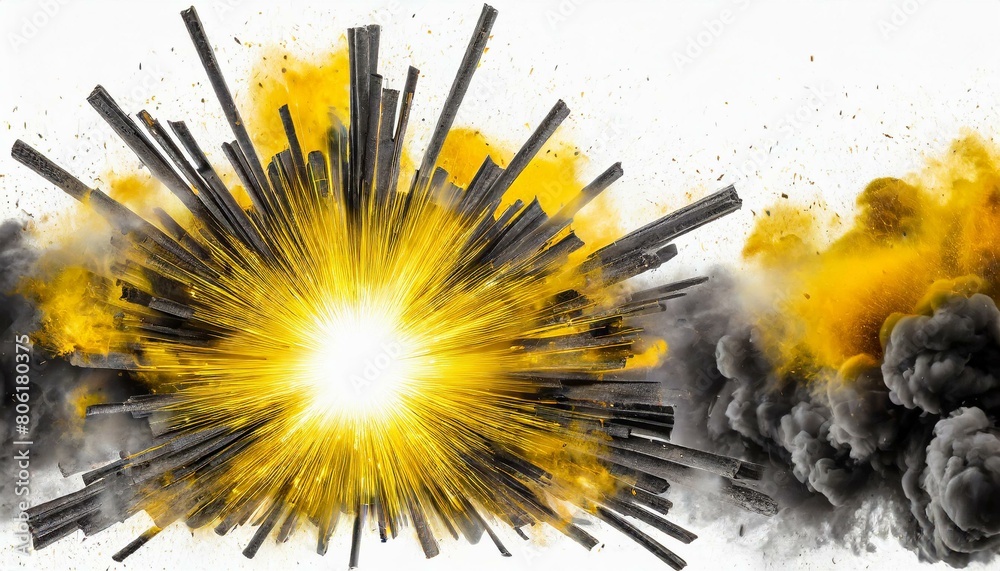 Explosion border isolated on white background Stock Illustration ...