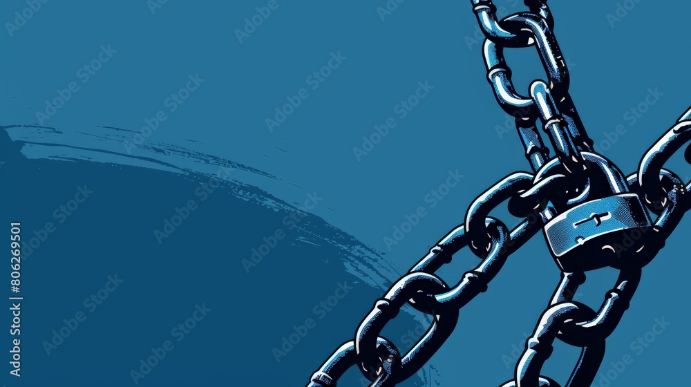 Breaking chains concept art with a dynamic splash, symbolizing freedom ...