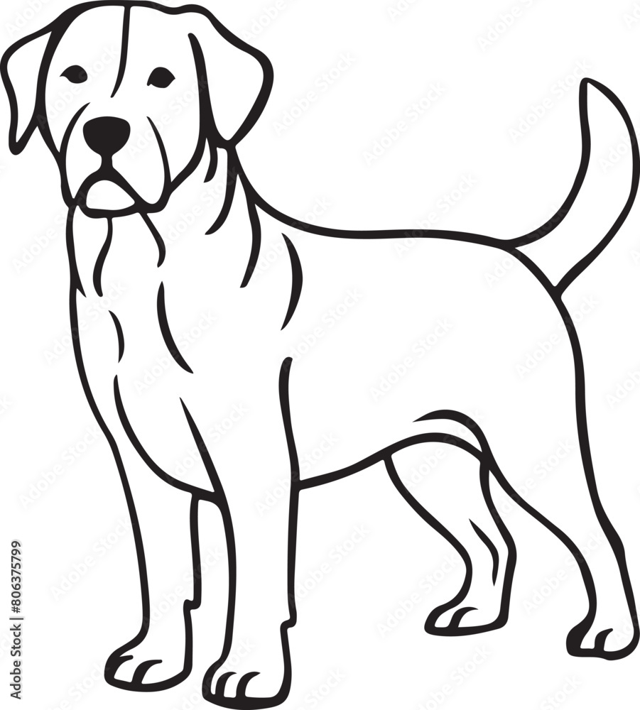 Dog coloring page illustration coloring page for kids, dog coloring ...