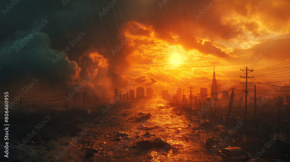 Illustration Stock The severity of disasters caused by climate change ...