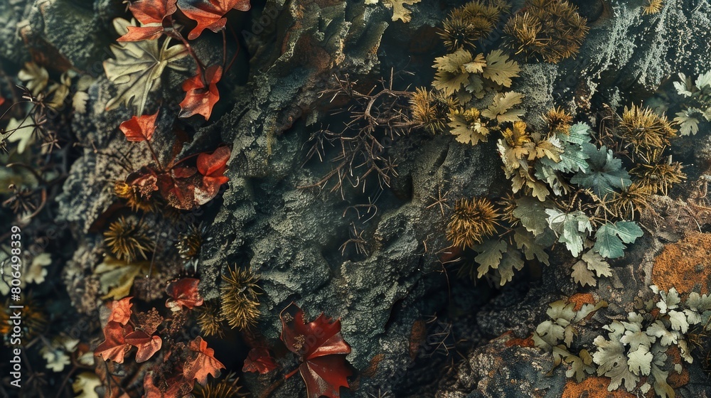 Visually striking portrayal of decaying plant parts, showcasing their ...