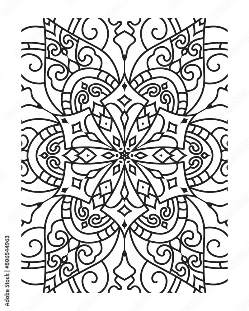 Ault coloring page black and white Mandala illustration Hand drawn ...