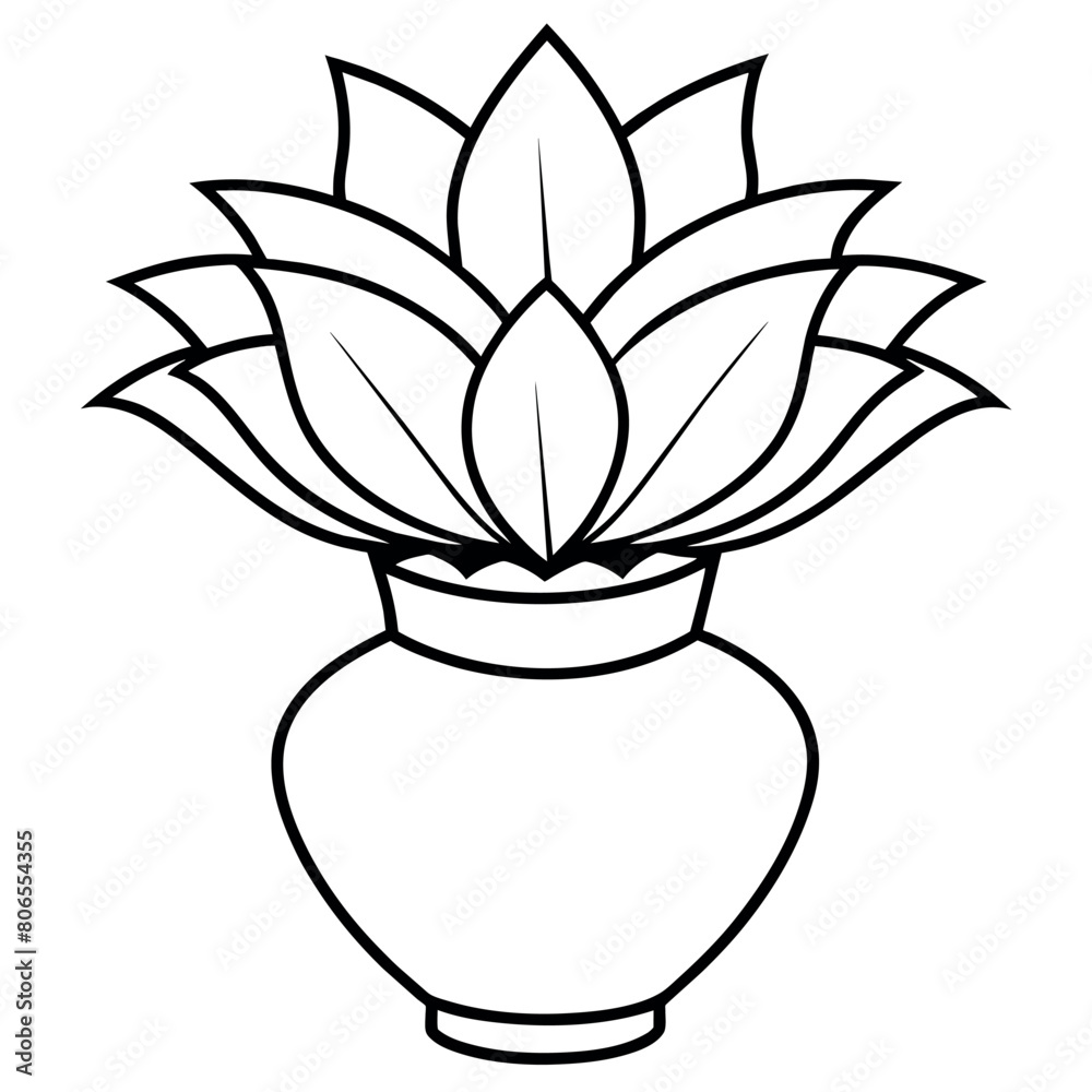 Lotus Flower outline illustration coloring book page design, Lotus ...
