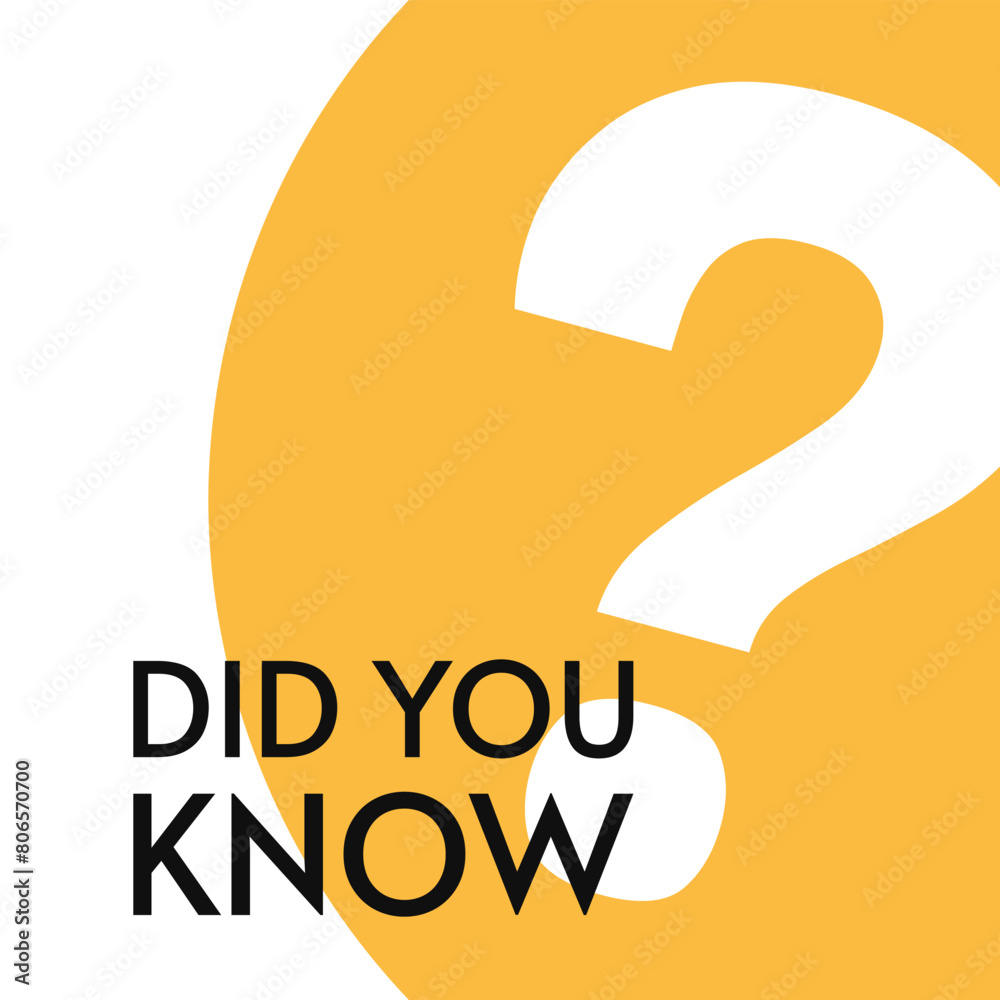 Did you know and question mark. Social media post vector poster. Banner ...