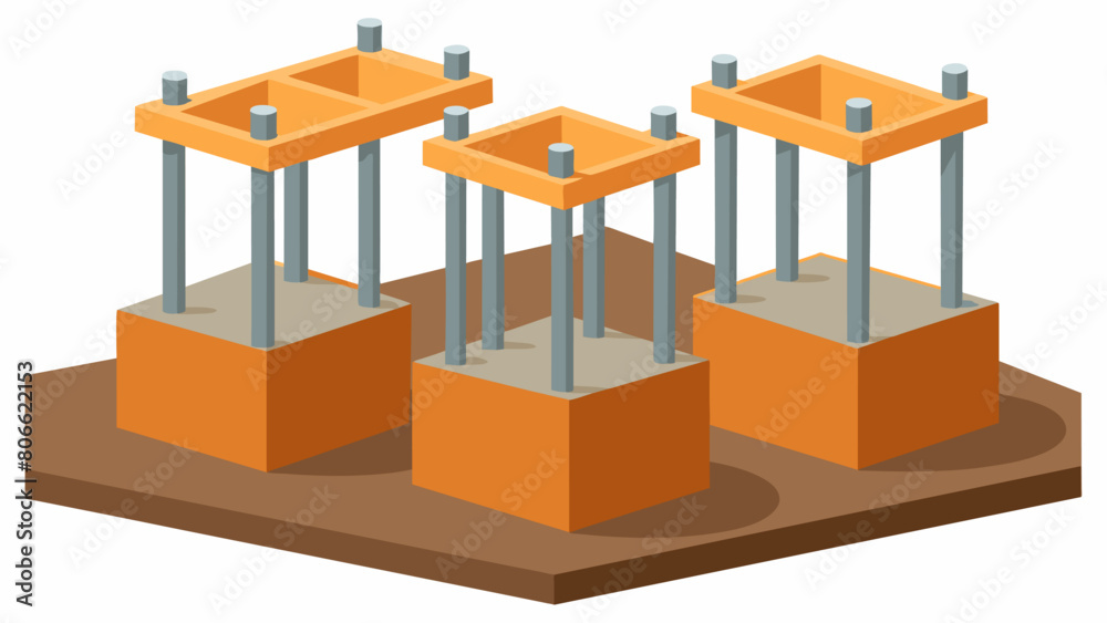 Formwork Wooden or metal forms are constructed to hold the concrete in ...