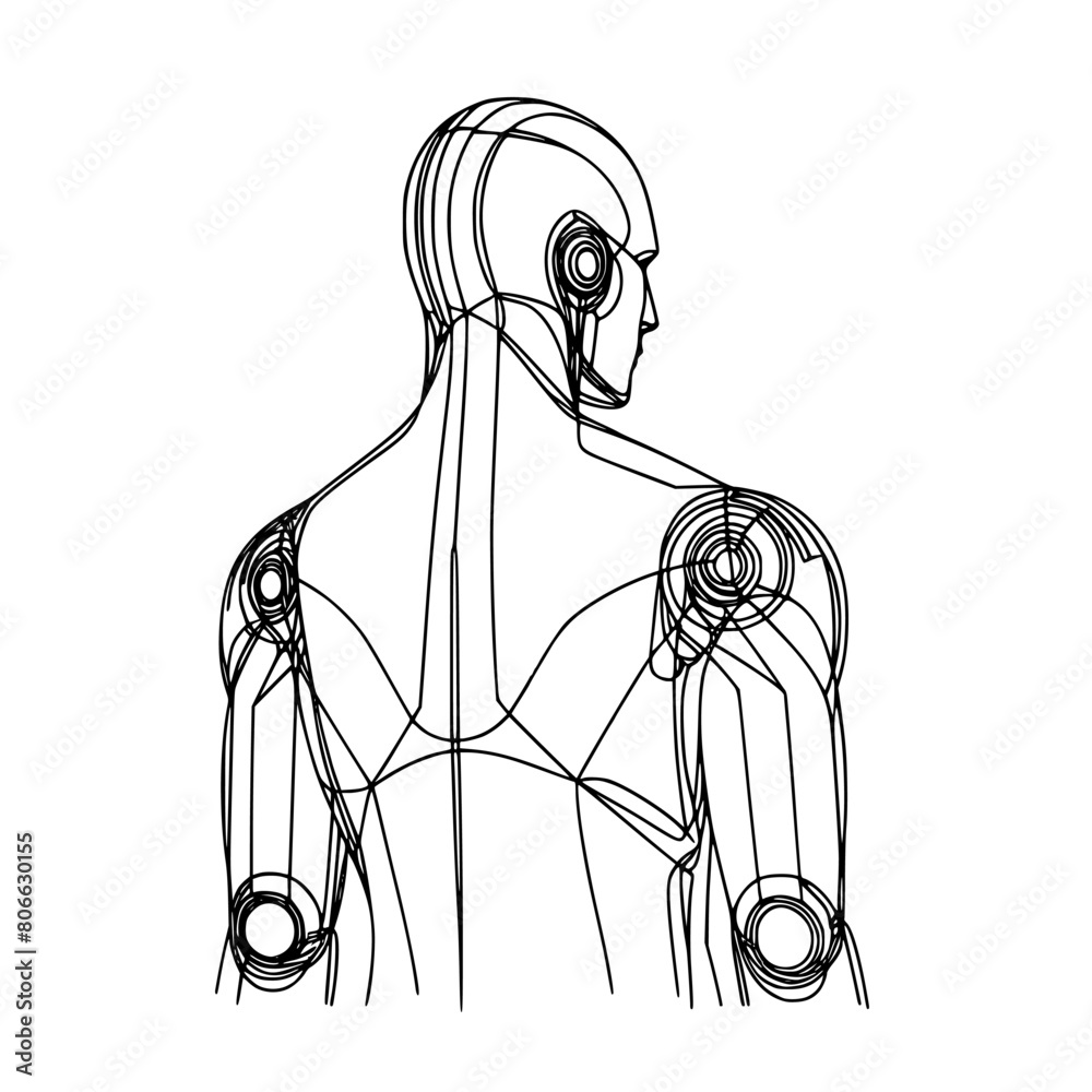 AI artificial intelligence and digital technology brain data robot ...