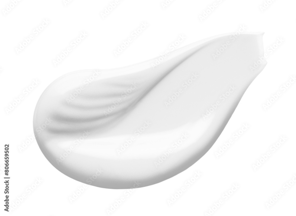 White cosmetic cream texture. Lotion swatch isolated on transparent ...