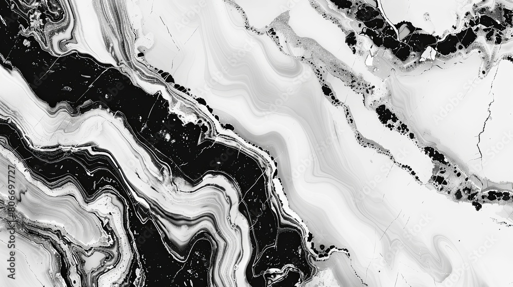 Luxury black white Marble texture background. Panoramic Marbling ...