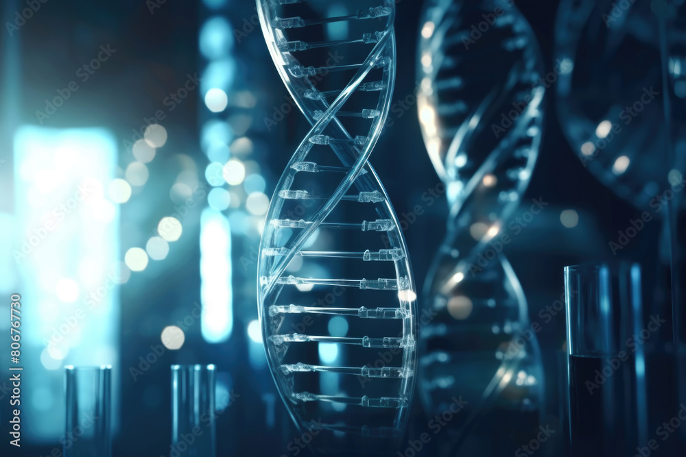 Detailed view of a model showcasing the structure of a human cell ...