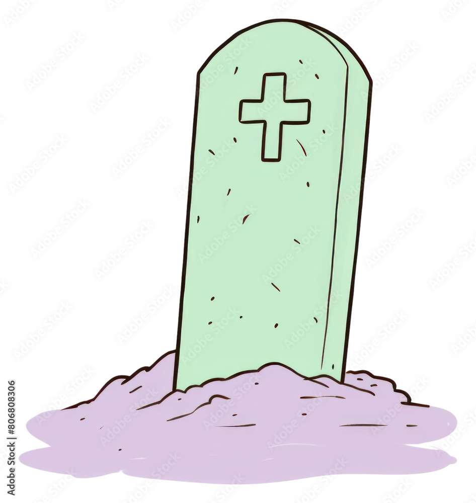 PNG Tombstone symbol cross spirituality. Stock Illustration | Adobe Stock
