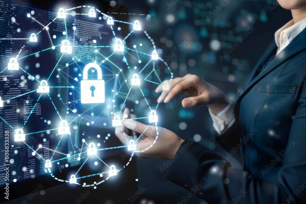 Стоковая иллюстрация «Deploy robust security operations in network infrastructure with SSL and ...