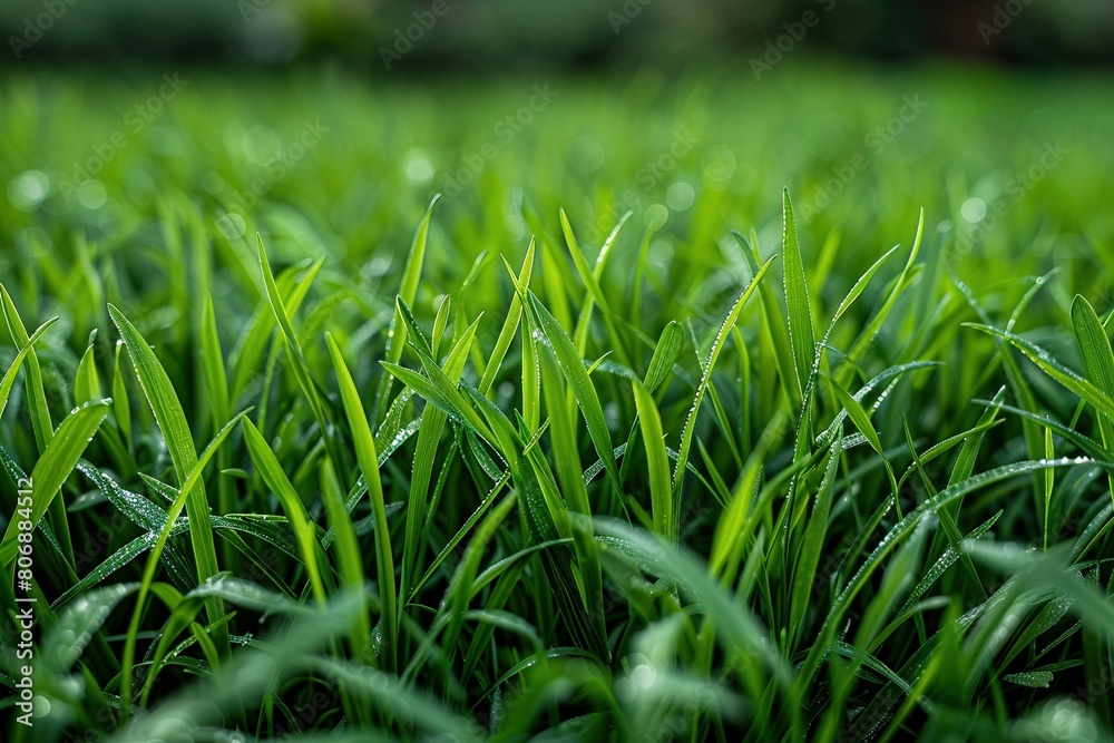 Texture exploration: A detailed look at verdant grass, revealing its ...
