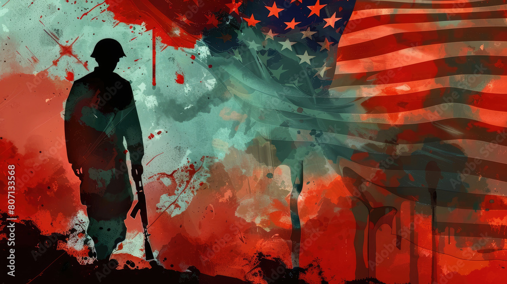 Celebrate American pride and freedom with a greeting card background ...
