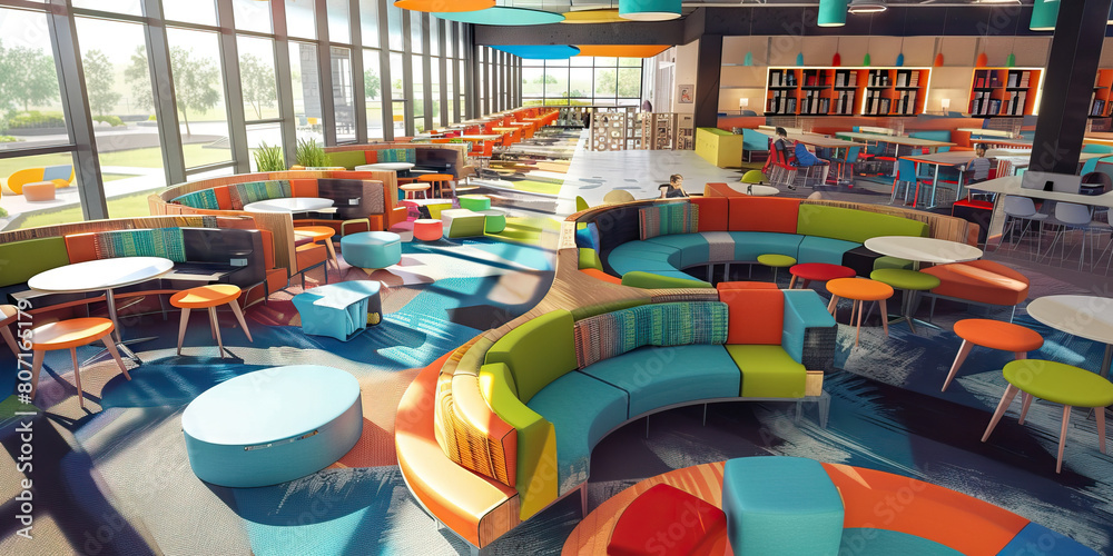 Learning Commons Floor: Showing collaborative workspaces, technology ...
