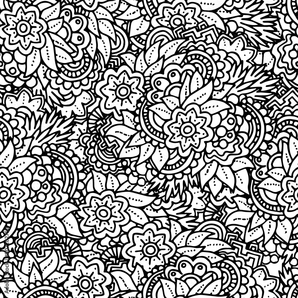 abstract plant wallpaper. floral theme for seamless background Stock ...
