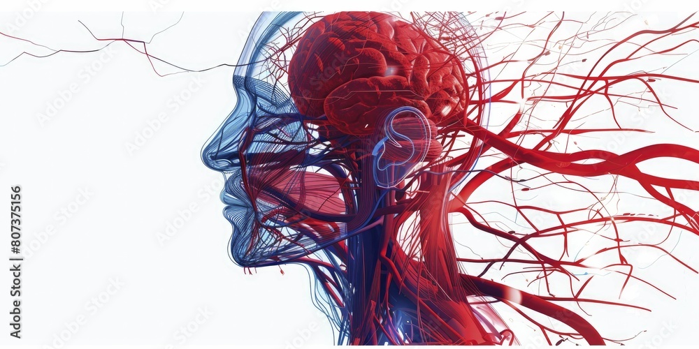 Radiant and Detailed Illustration of Human Cardiovascular System in ...