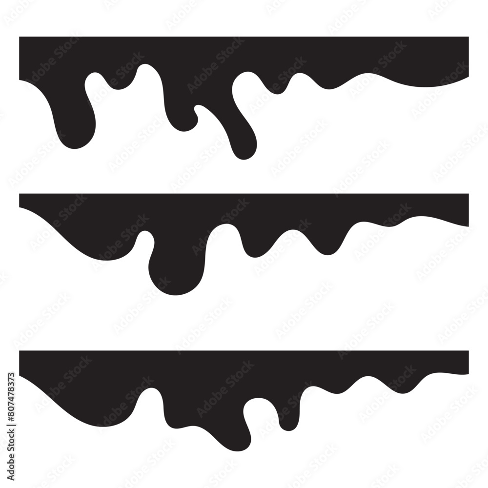 Website border, web page divider shapes. Geometric and organic ...