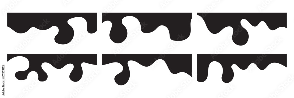 Border shape for website design. Vector banner header and separator ...