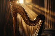 Vintage Table Harp Free Stock Photo - Public Domain Pictures