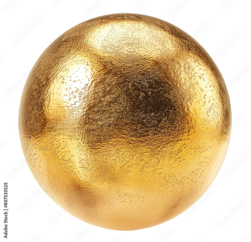 Golden sphere isolated on transparent background Stock Photo | Adobe Stock